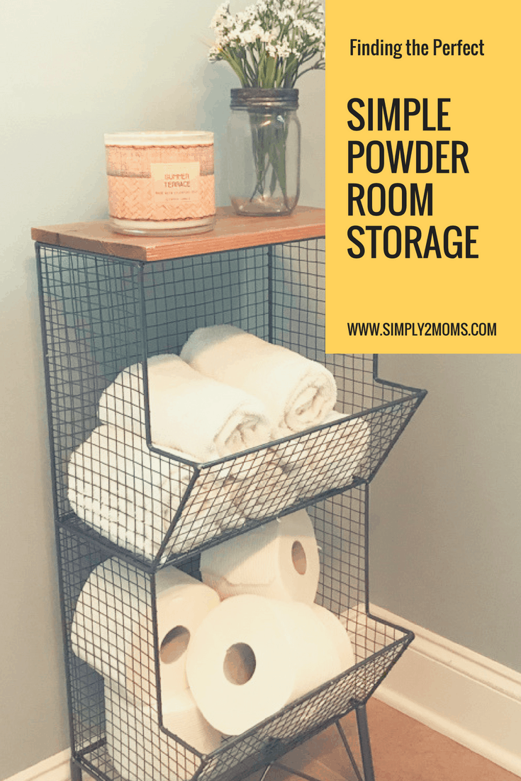 Finding Simple Powder Room Storage at Home Goods | Simply2moms