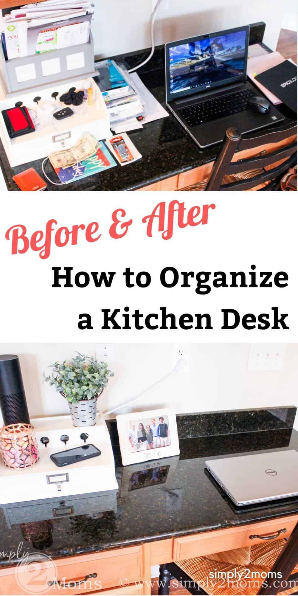 How to Organize a Family Desk | Kitchen Command Station