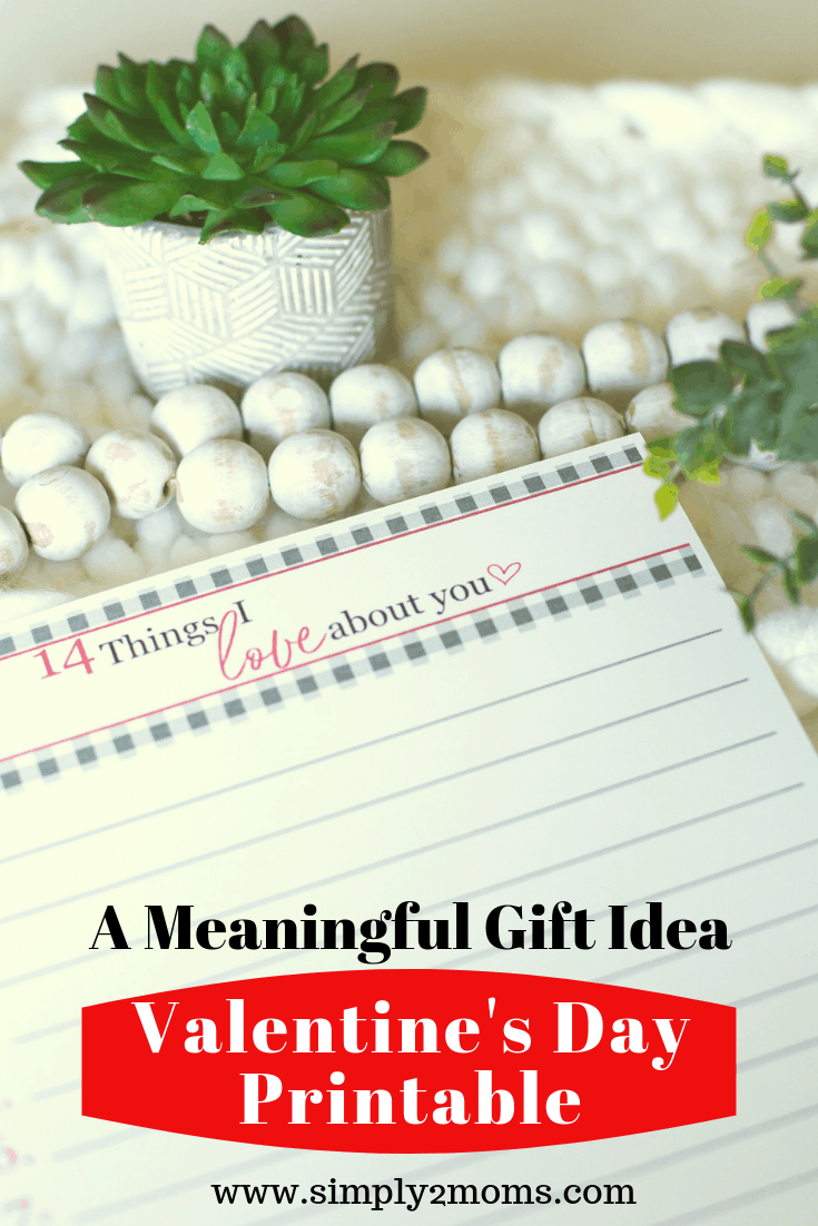 Valentine's Day Printables | Meaningful Valentines Gifts | Simply2moms