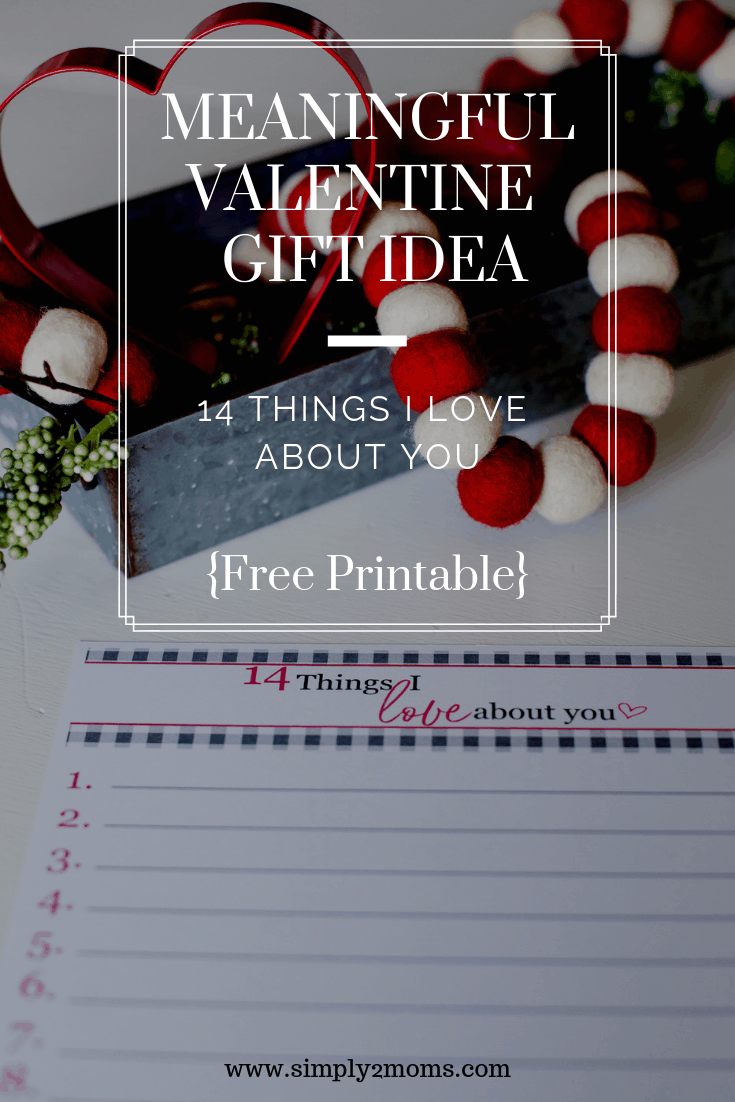 Valentine's Day Printables | Meaningful Valentines Gifts | Simply2moms