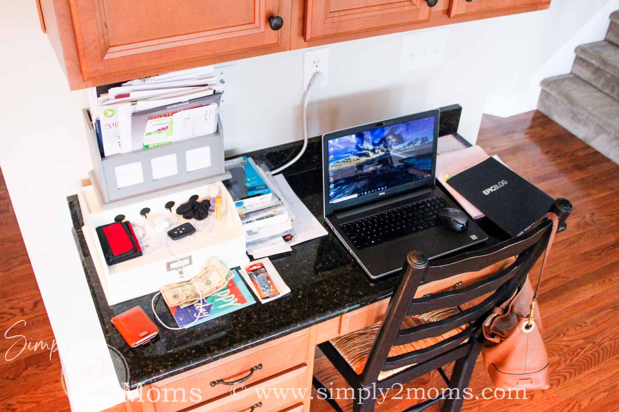 How to Organize a Family Desk | Kitchen Command Station