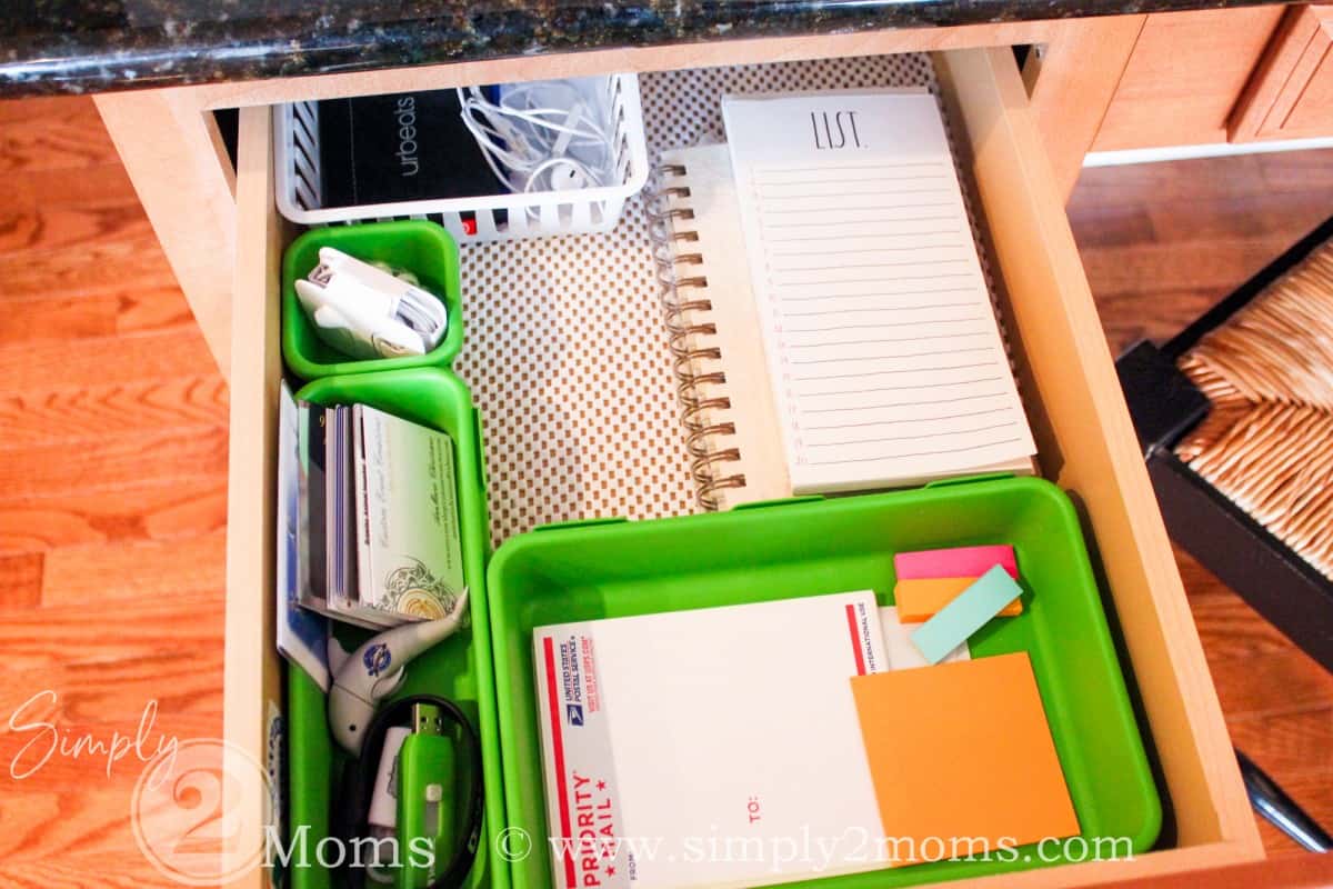 How to Organize a Family Desk | Kitchen Command Station