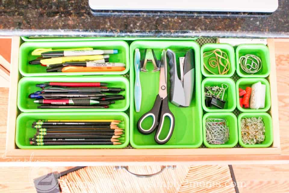 How to Organize a Family Desk | Kitchen Command Station