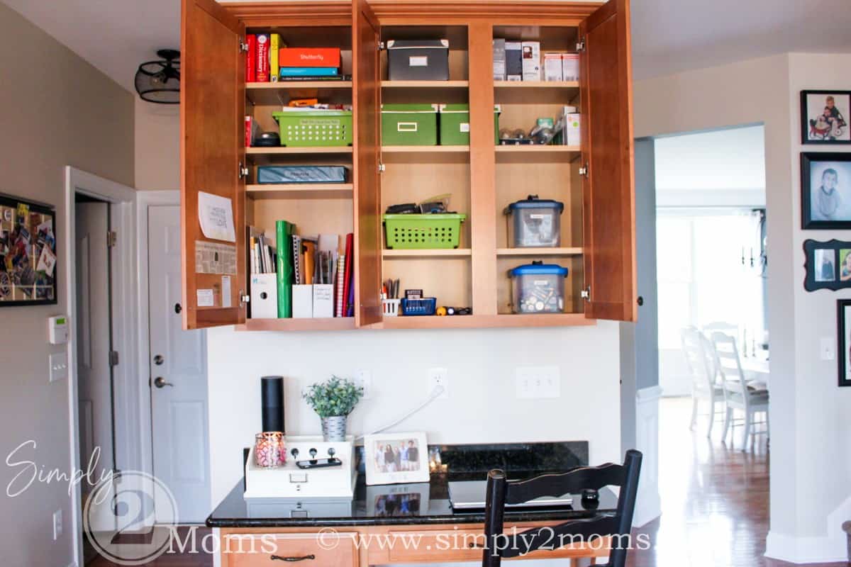 How to Organize a Family Desk | Kitchen Command Station