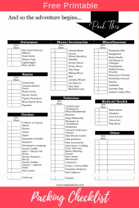 The Ultimate Packing Checklist | Simply2moms