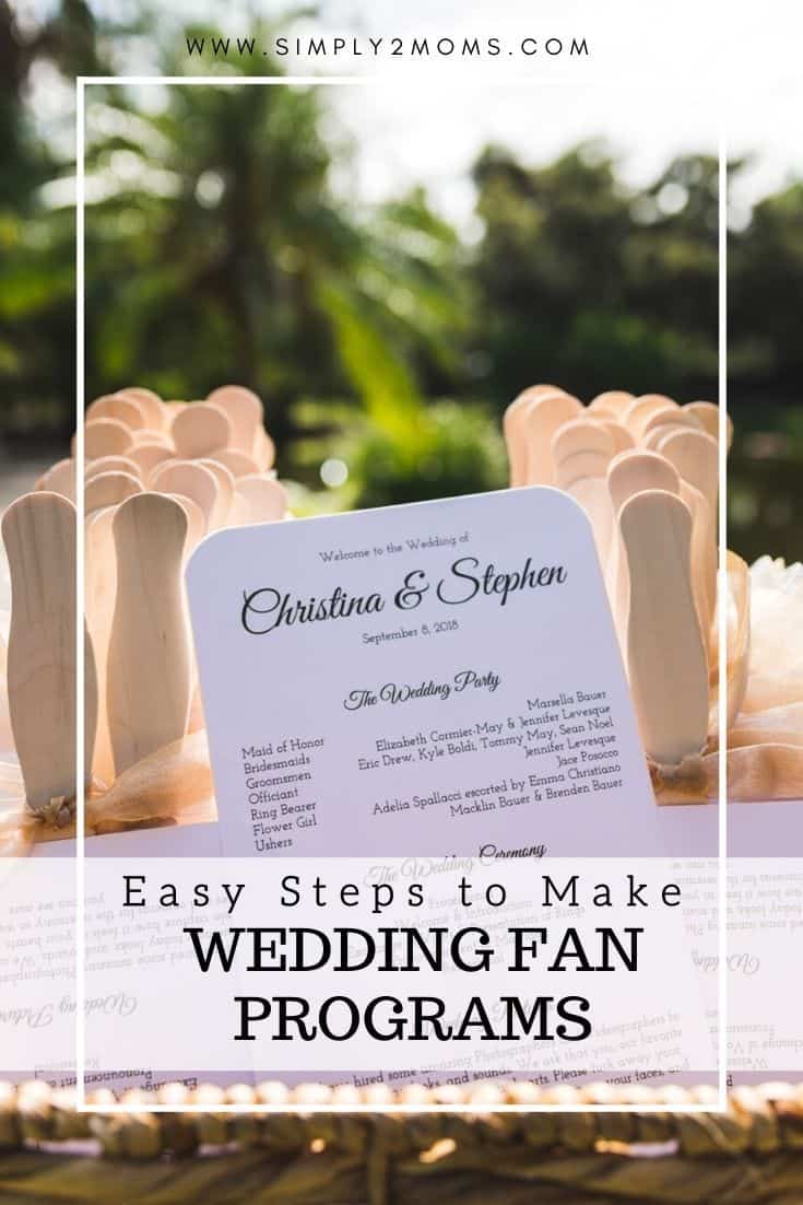 How to Make Elegant Classic Wedding Fan Programs | Simply2moms