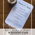 How to Make Elegant Classic Wedding Fan Programs | Simply2moms