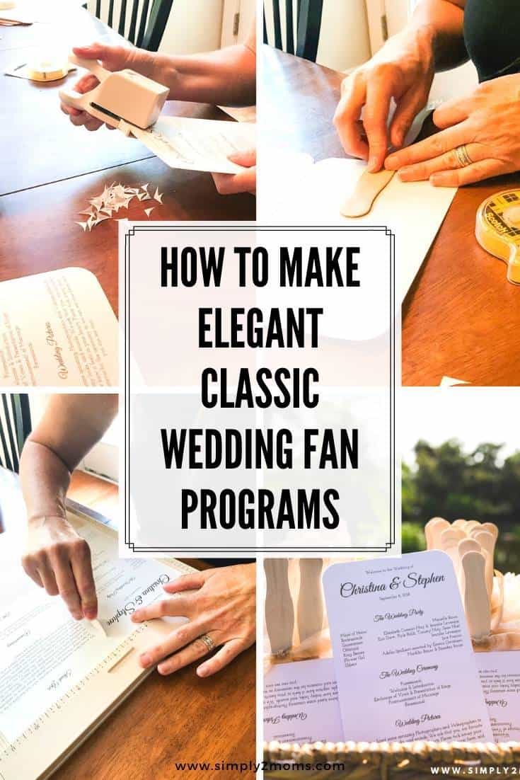 How to Make Elegant Classic Wedding Fan Programs – Simply2moms