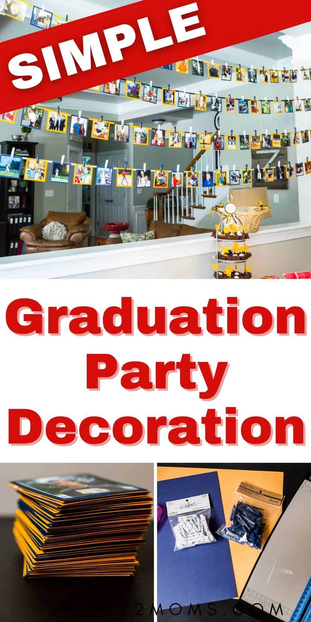 How to Make a Photo Banner | Graduation Party Decoration Idea