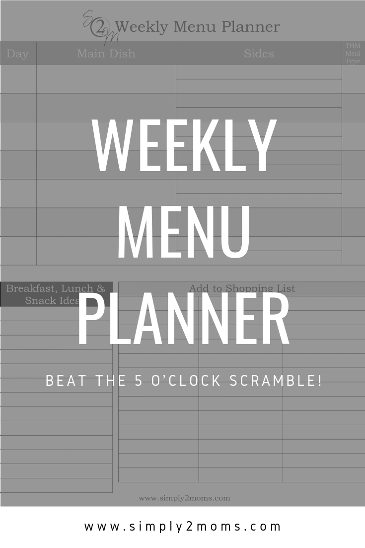 How to Develop a Weekly Meal Plan – Simply2moms