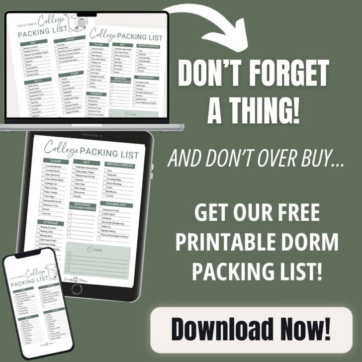 How to Prepare for College: The Perfect Dorm Packing List for Girls ...