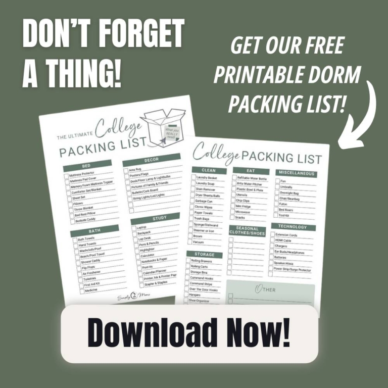 How to Prepare for College: The Perfect Dorm Packing List for Girls ...