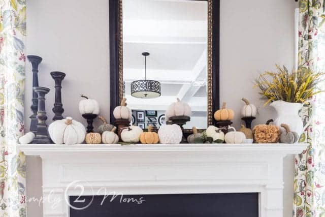 How to Style a Neutral Fall Fireplace Mantel – Simply2moms