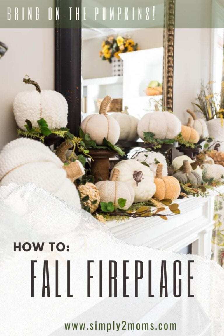How to Style a Neutral Fall Fireplace Mantel | Simply2moms