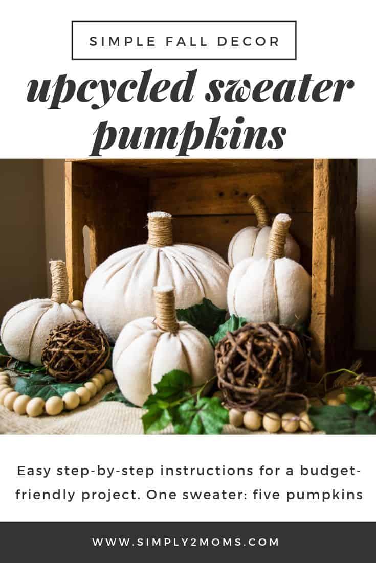 How to Make Super Cute, No-Sew Sweater Pumpkins