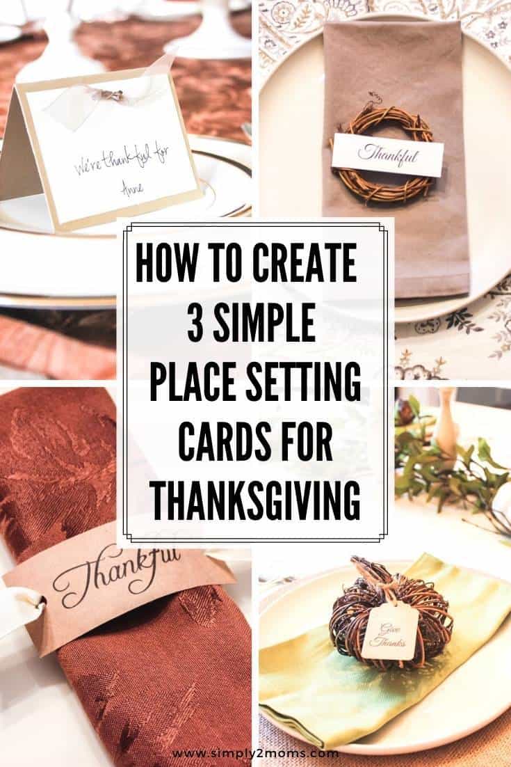 How To Create 3 Simple Thanksgiving Table Setting Cards – Simply2moms