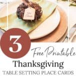 Thanksgiving Table Setting Cards with Free Printables | Simply2moms