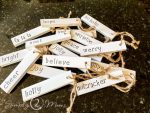 How to Make Easy Word Stamped Christmas Tree Ornaments