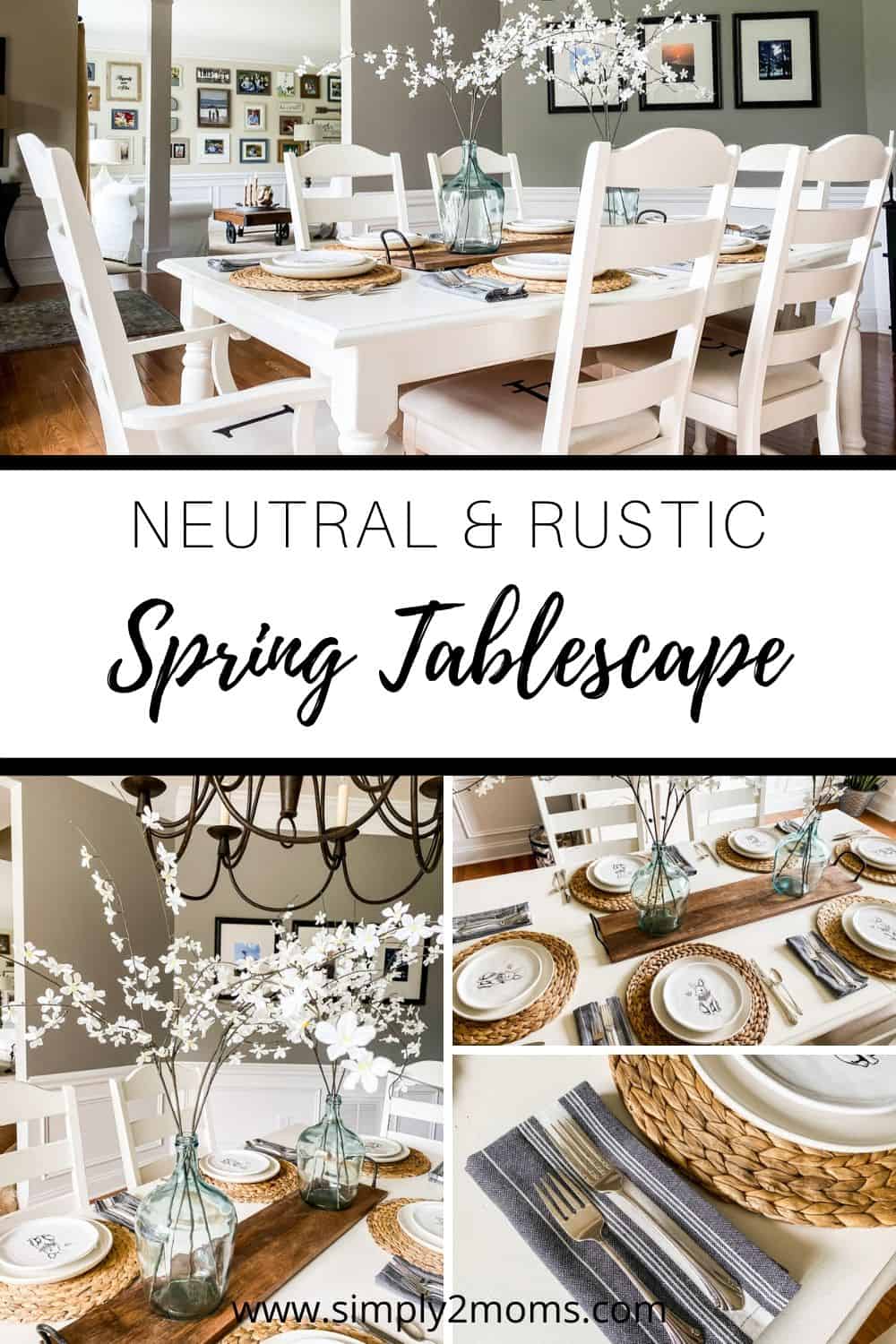 Spring dining room | simple neutral tablescape