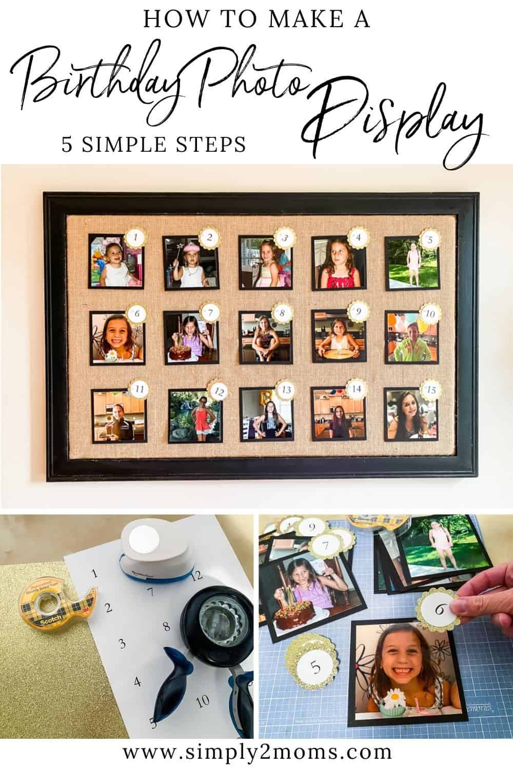 How to Create a Birthday Photo Display in 5 Simple Steps – Simply2moms