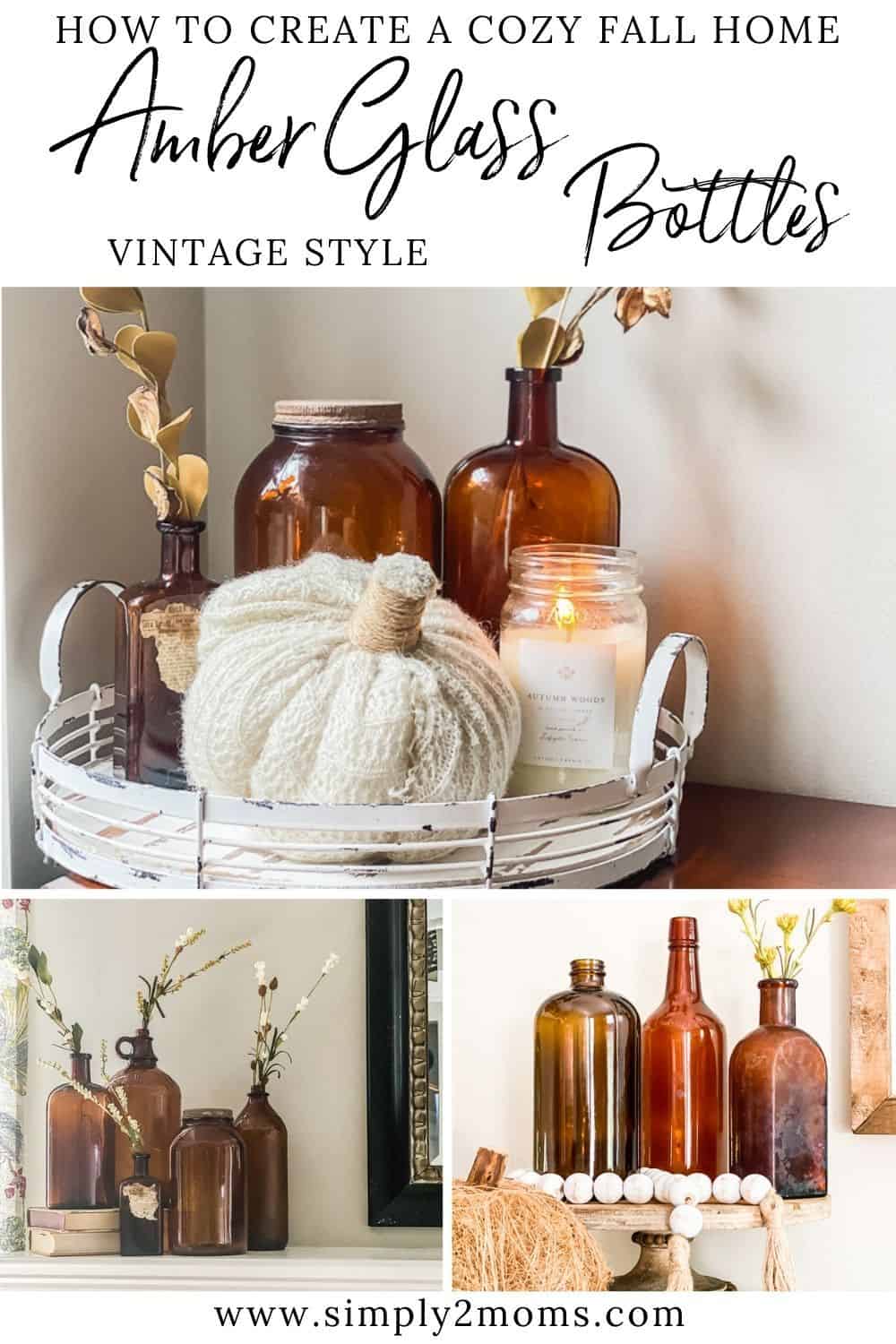 How to Use Vintage Amber Bottles in Your Fall Decor – Simply2moms