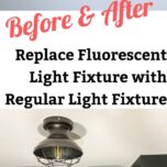 How to Replace a Fluorescent Light Fixture with Regular Light Fixture