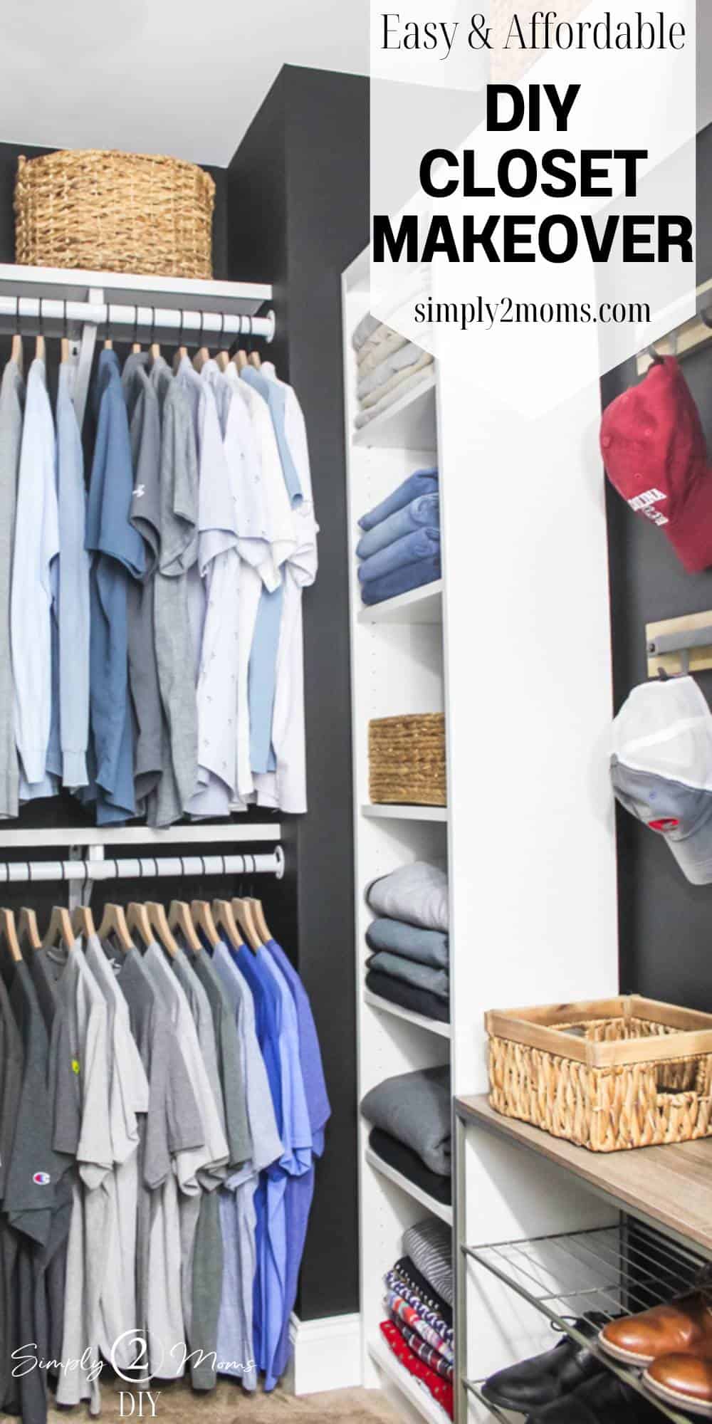 How to DIY a Main Bedroom Closet for Less than $250