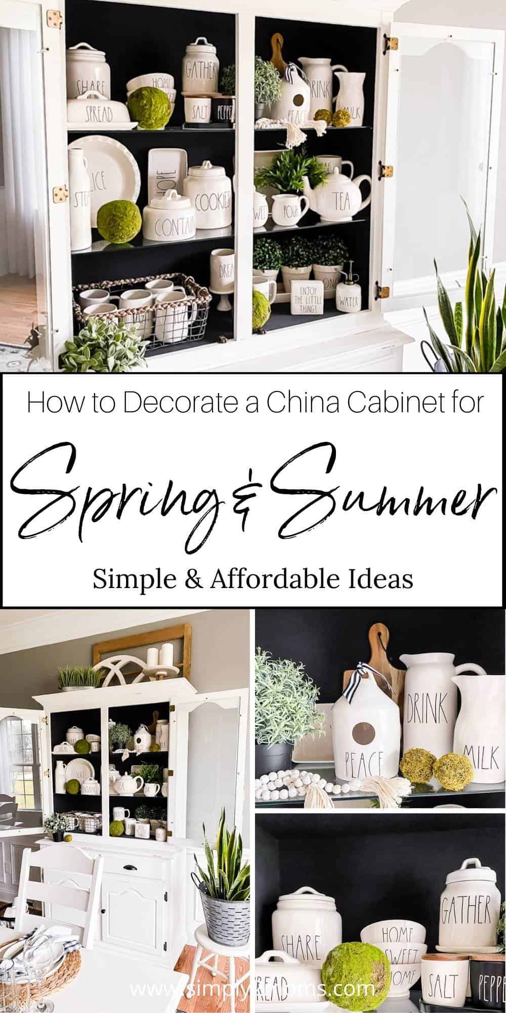 How to Style a China Cabinet for Spring In 5 Easy Steps