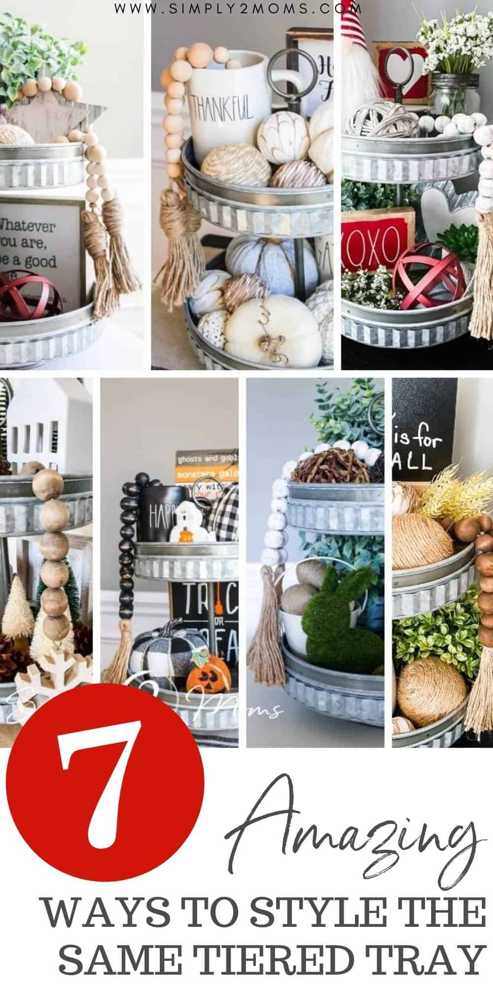 How to Style 1 Tiered Tray Different 7 Ways – Simply2moms