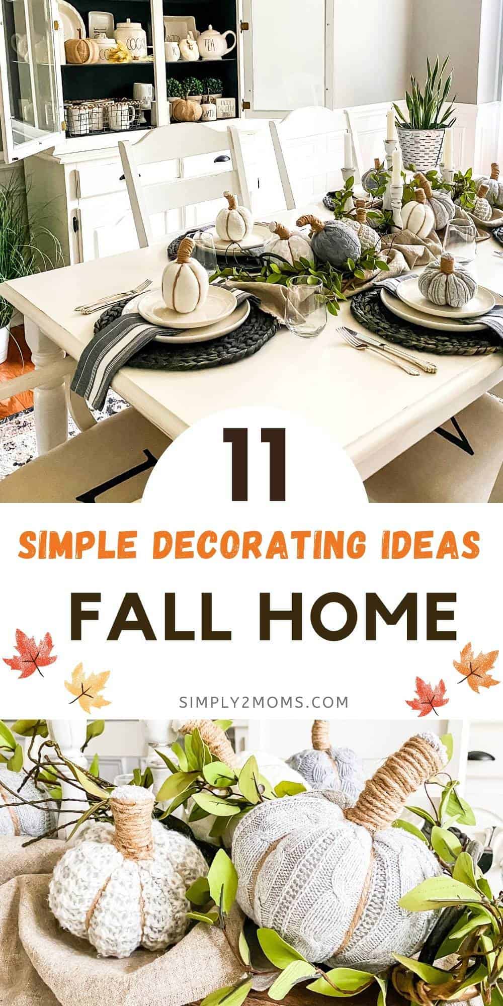 11 Simple Ideas to Decorate Your Dining Room This Fall – Simply2moms