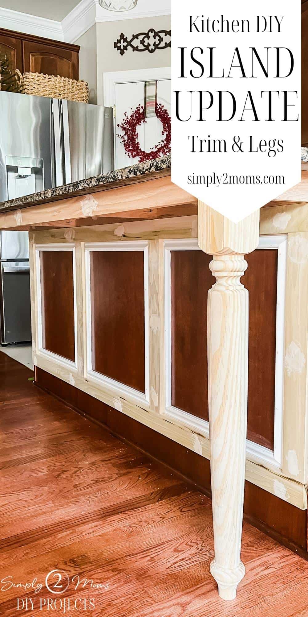 How to Update a Kitchen Island with Trim and Legs – Simply2moms