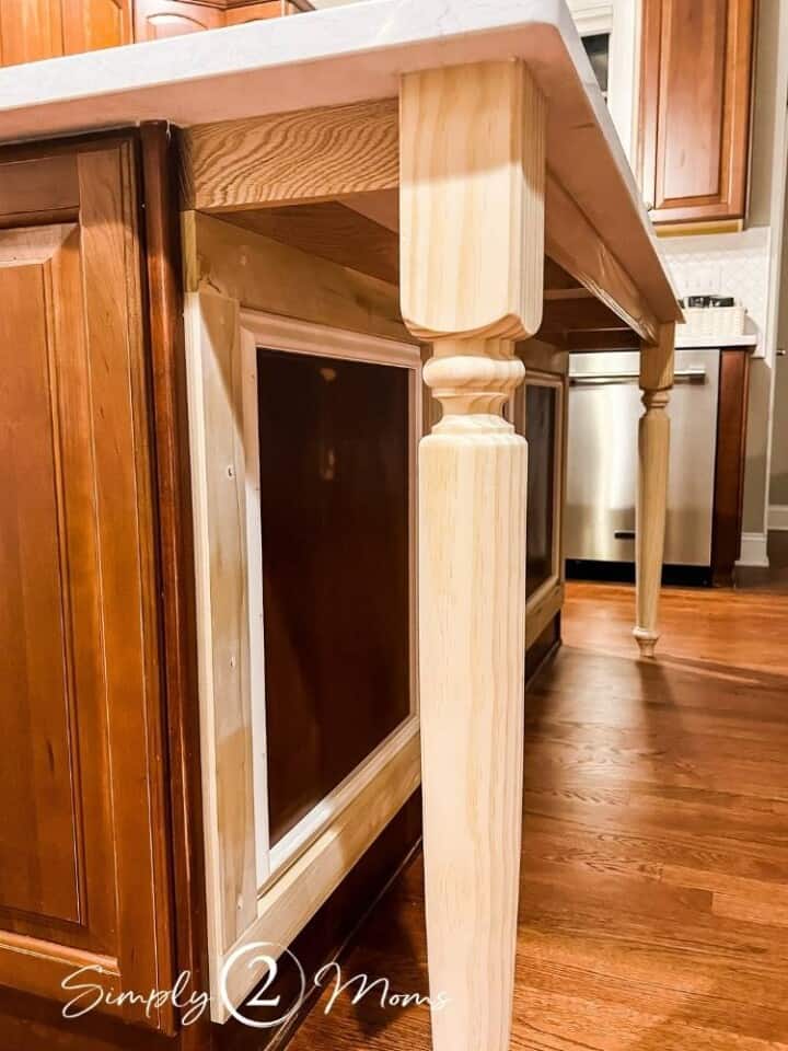 How to Update a Kitchen Island with Trim and Legs – Simply2moms