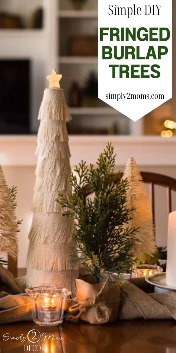 How to Make a Simple DIY Fringed Burlap Christmas Tree