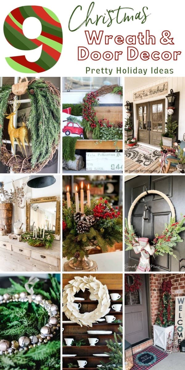 9 Beautiful DIY Christmas Wreaths and Holiday Front Door Decor