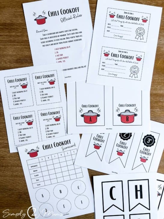 How to Plan the Best Chili Cook-off with Free Printables