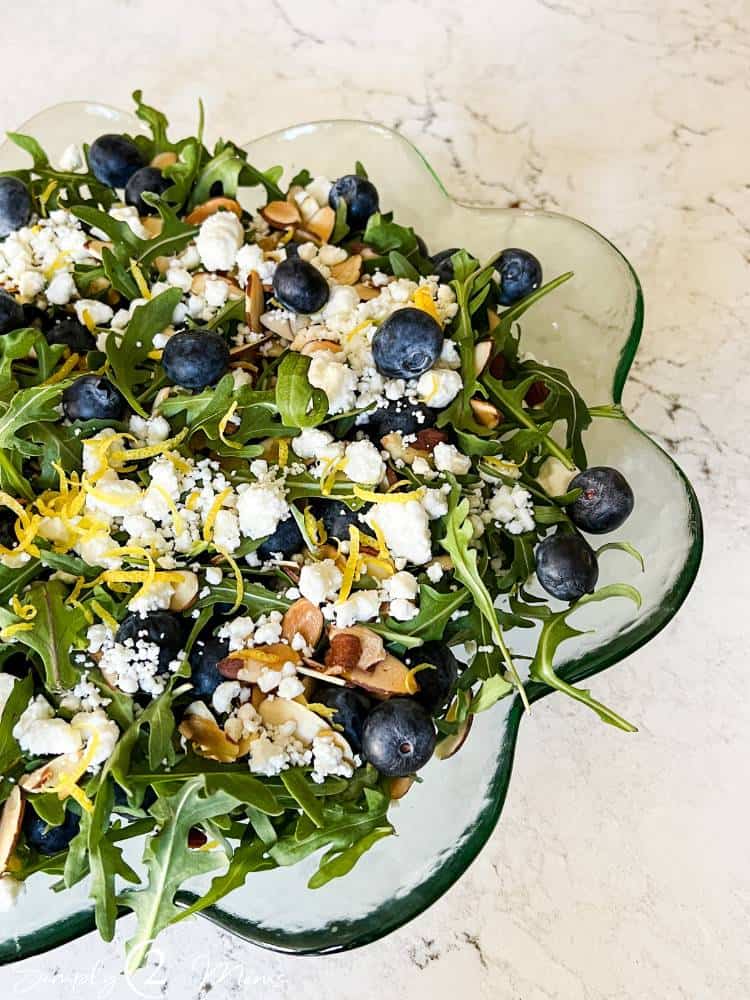 The Best Blueberry Salad with Delicious Sweet Lemon Dressing