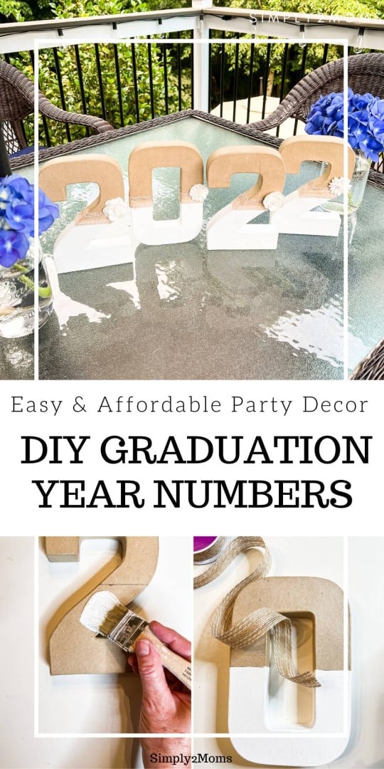 Pretty Neutral DIY Graduation Year Numbers in 3 Easy Steps