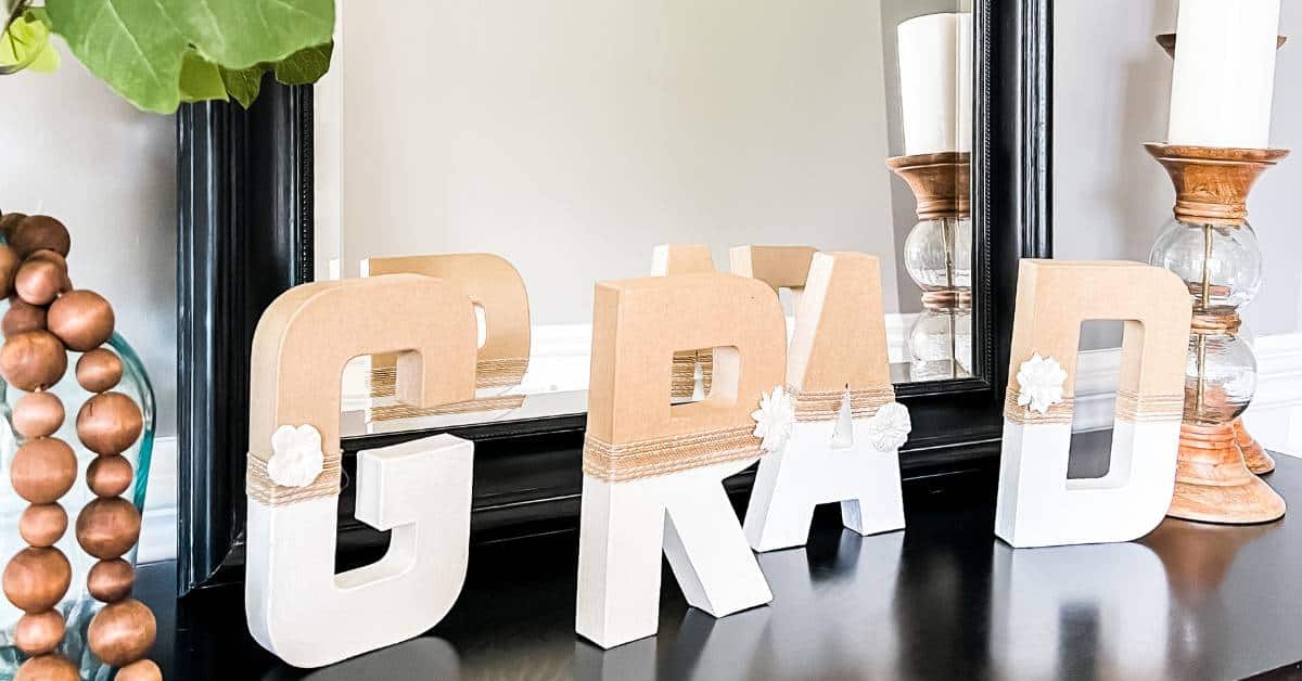 Pretty Neutral DIY Graduation Year Numbers in 3 Easy Steps