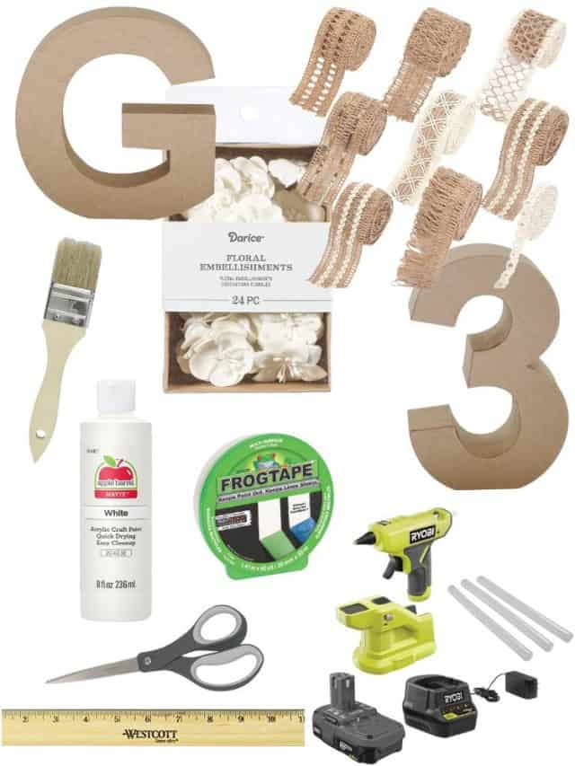 Pretty Neutral DIY Graduation Year Numbers in 3 Easy Steps