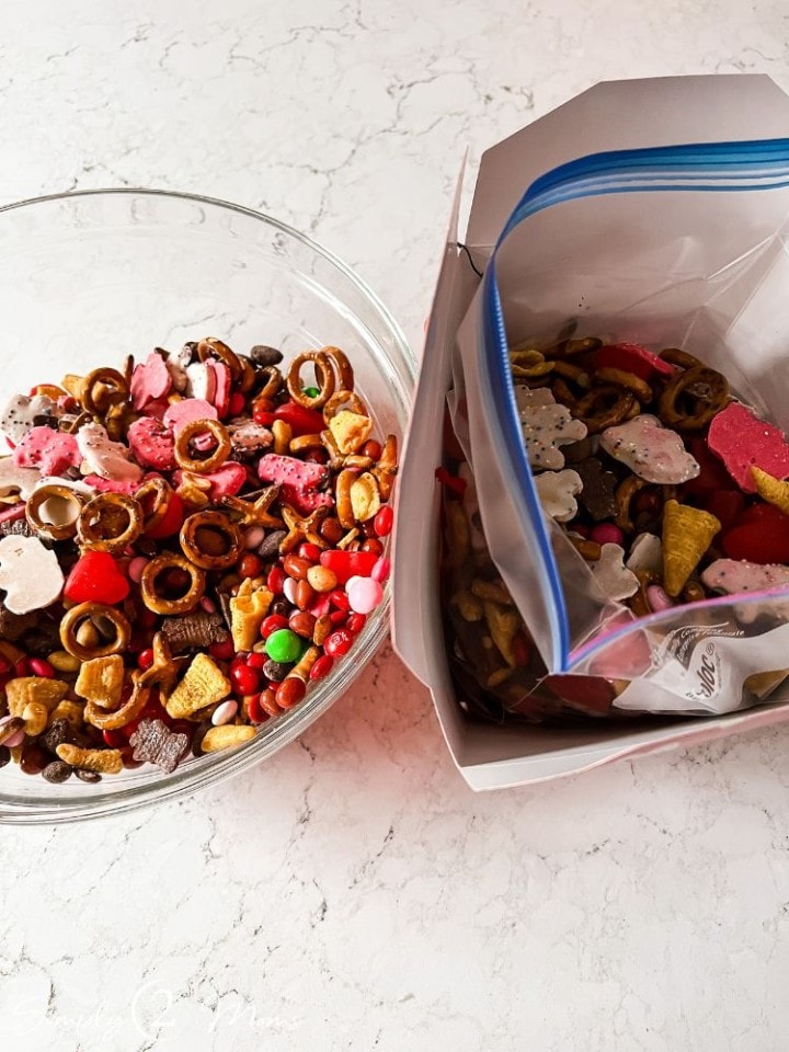 Love at First Bite: A Sweet & Salty Valentine's Snack Mix