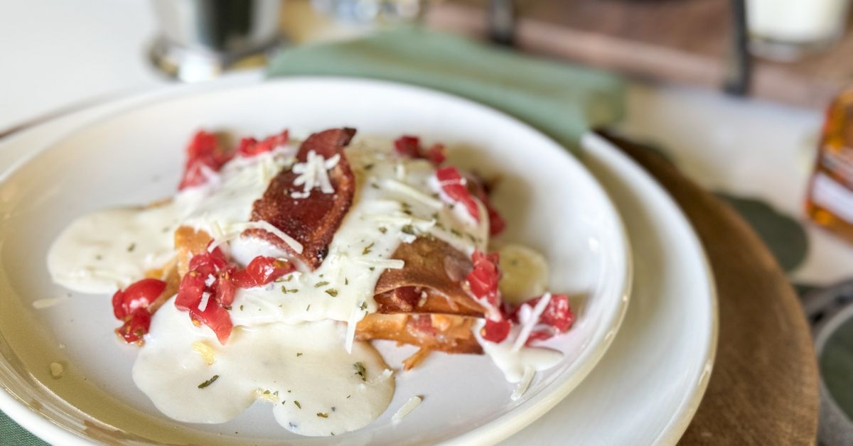 The Best Kentucky Hot Brown Sandwich Stack with a Twist