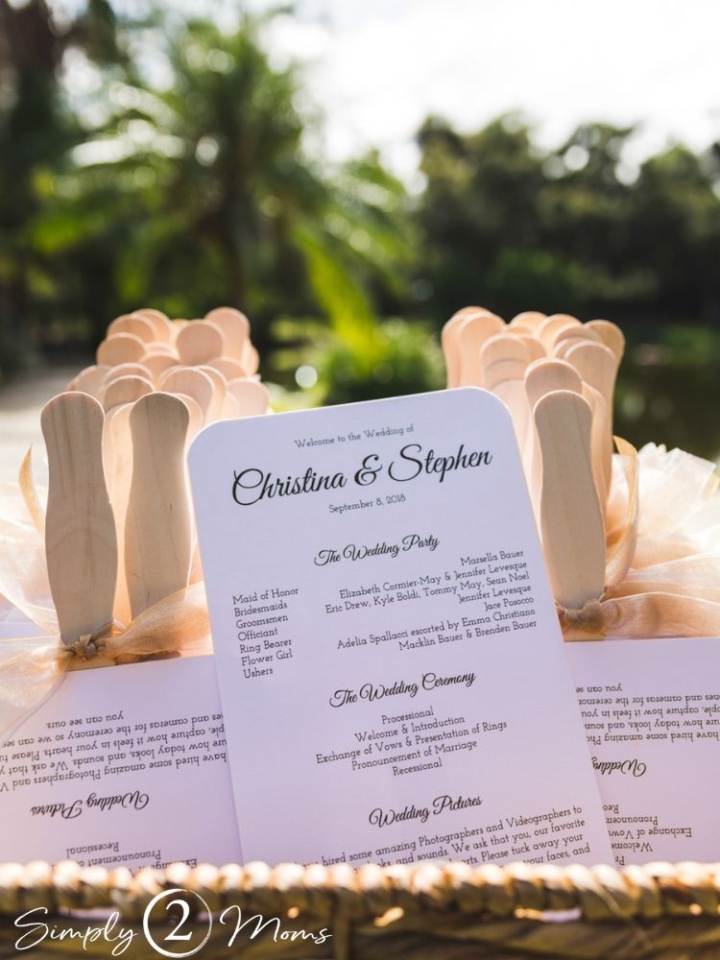 How to Make Elegant Classic Wedding Fan Programs – Simply2moms